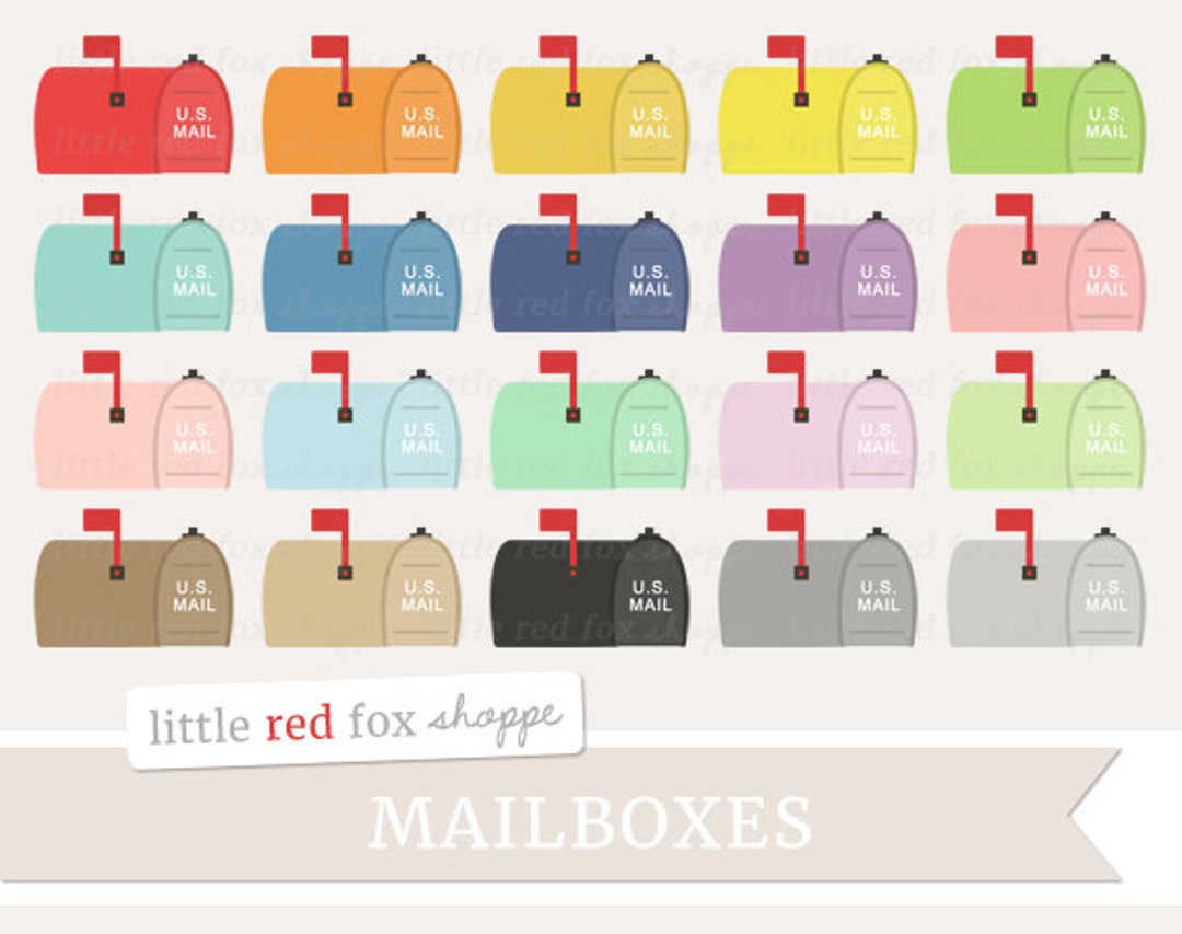Mailbox Clipart, Mail Box Clip Art Post Office Postal Service Letter ...
