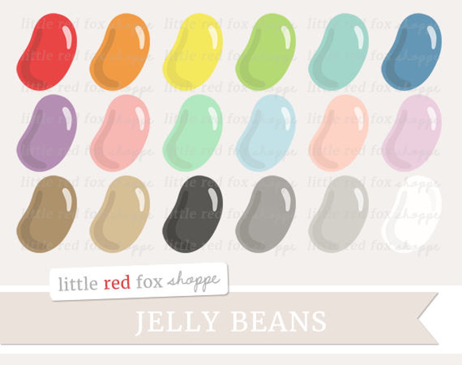 Jelly Bean Clipart Easter Candy Clip Art Candy Clipart | Etsy