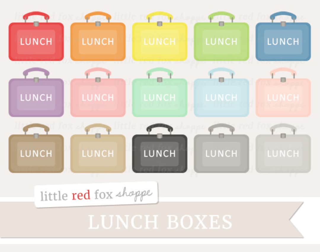 Lunch Box Clipart, Lunchbox Clip Art Vintage School Lunchboxes Teacher ...
