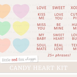 Candy Heart Kit Clipart, Valentines Day Clip Art Sweetheart Valentine ...