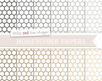 Honeycomb Digital Papers, Pastel Scrapbooking Background Wallpaper ...