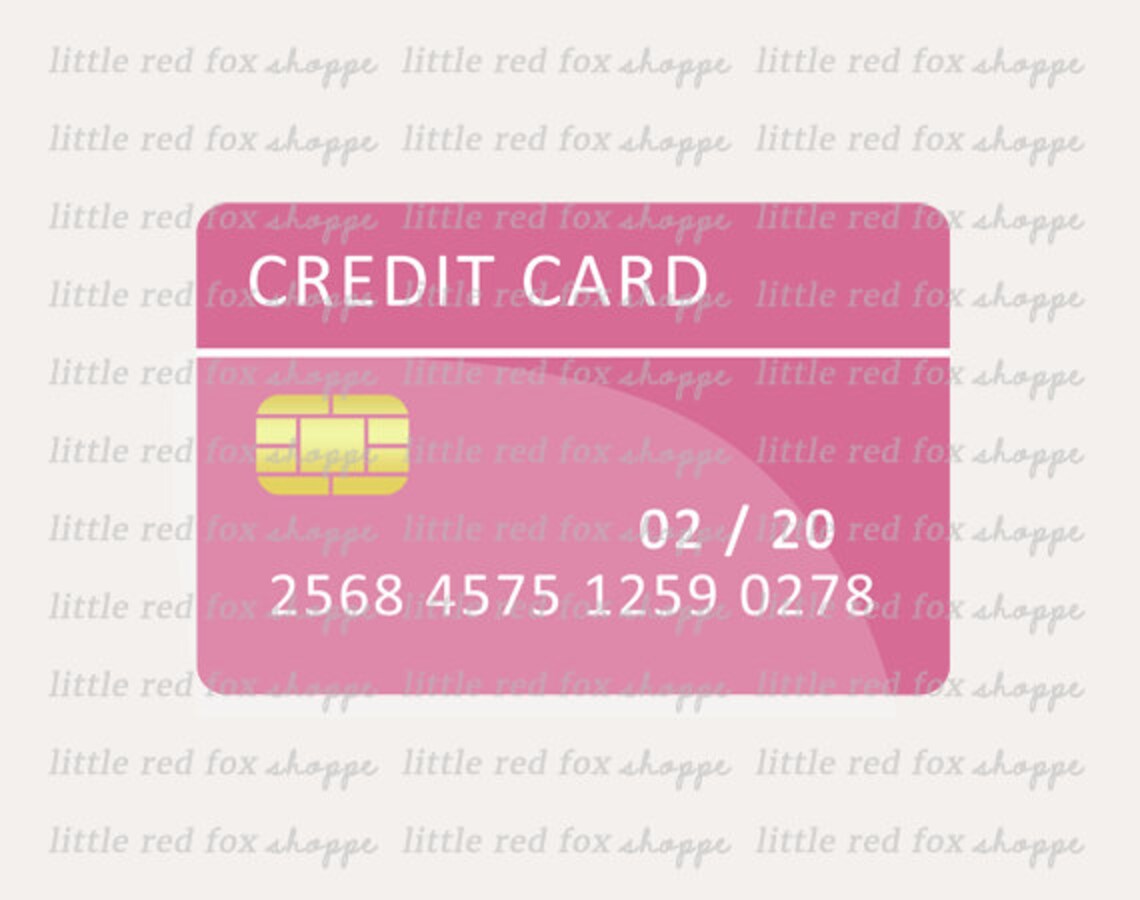 Credit Card Clipart Debit Bank Card Clip Art Money Shopping - Etsy