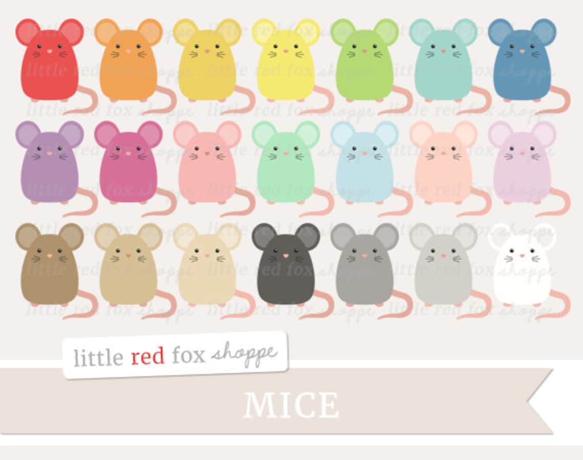 Mouse Clipart Mice Clip Art Pet Animal Nursery Baby Farm Rat - Etsy