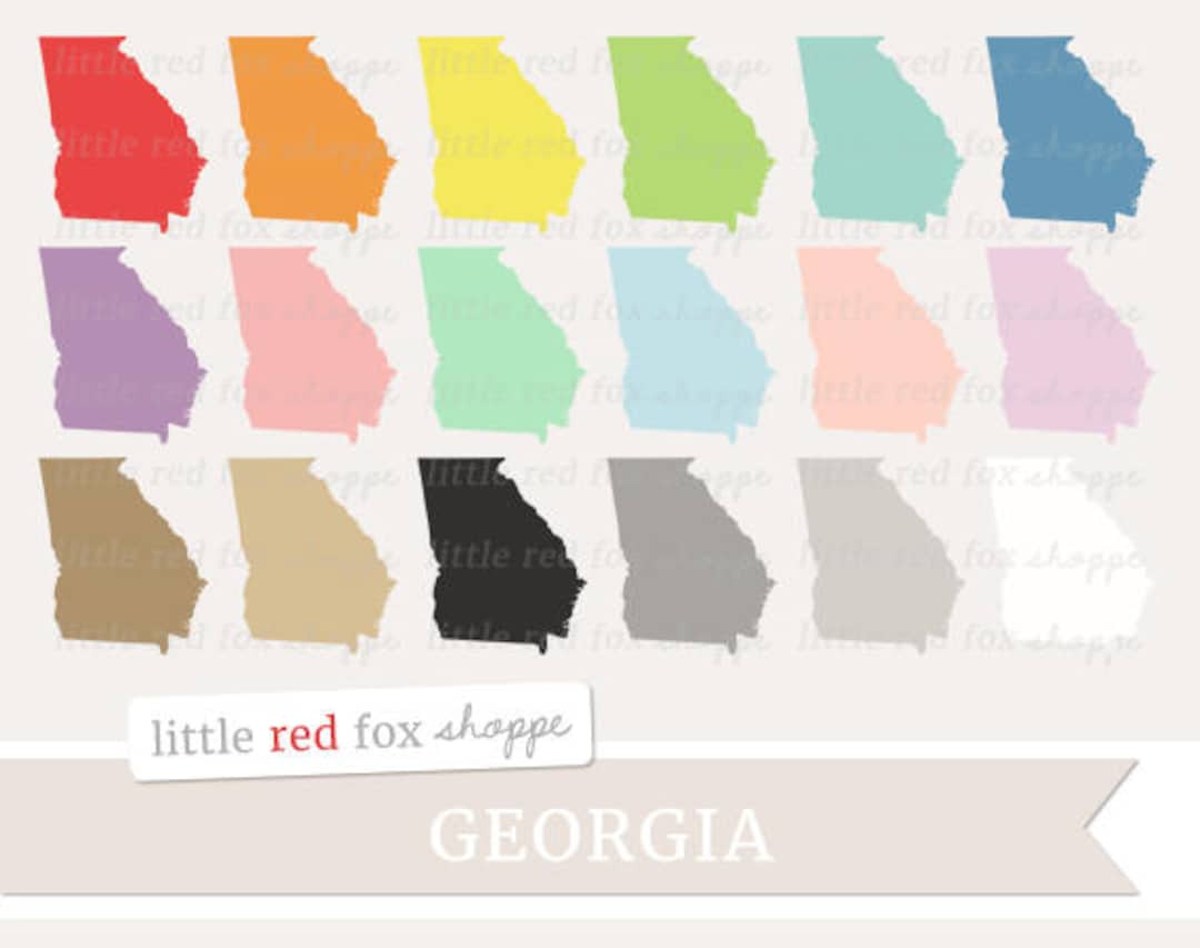 Georgia Clipart, US State Clip Art, USA Clipart, State Clipart, America ...