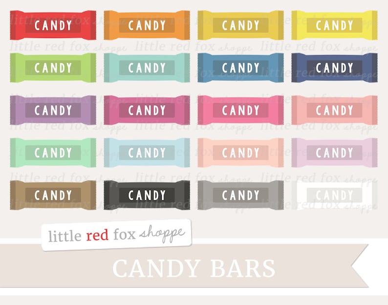 Candy Bar Clipart Candy Clip Art Chocolate Clipart Easter - Etsy