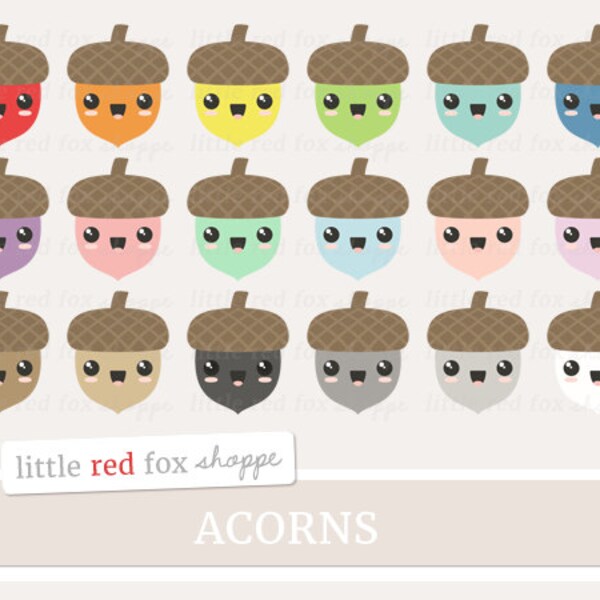 Acorn Clip Art - Etsy