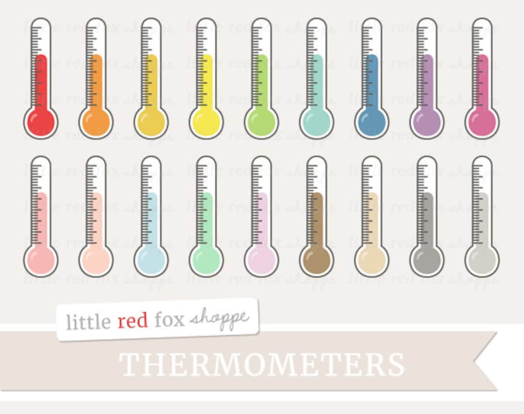 Thermometer Clipart, Weather Clip Art Climate Temperature Hot Cold ...