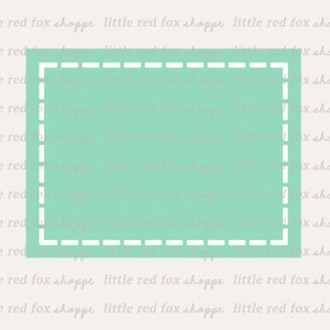 Stitched Rectangle Clipart, Digital Frame Clip Art Cute Label Banner ...