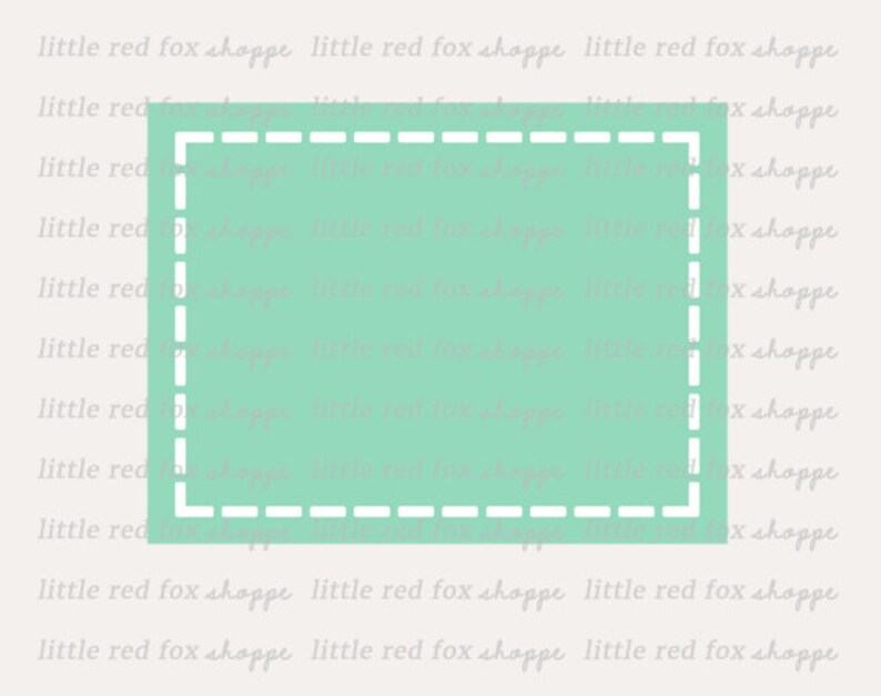 Stitched Rectangle Clipart Digital Frame Clip Art Cute Label | Etsy
