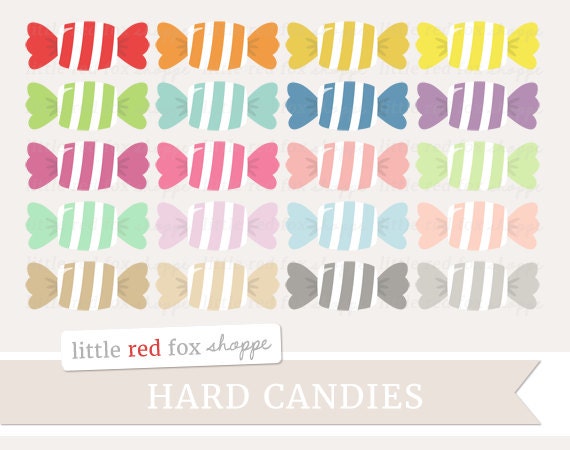 Striped Hard Candy Clipart Halloween Clip Art Candy Clipart | Etsy