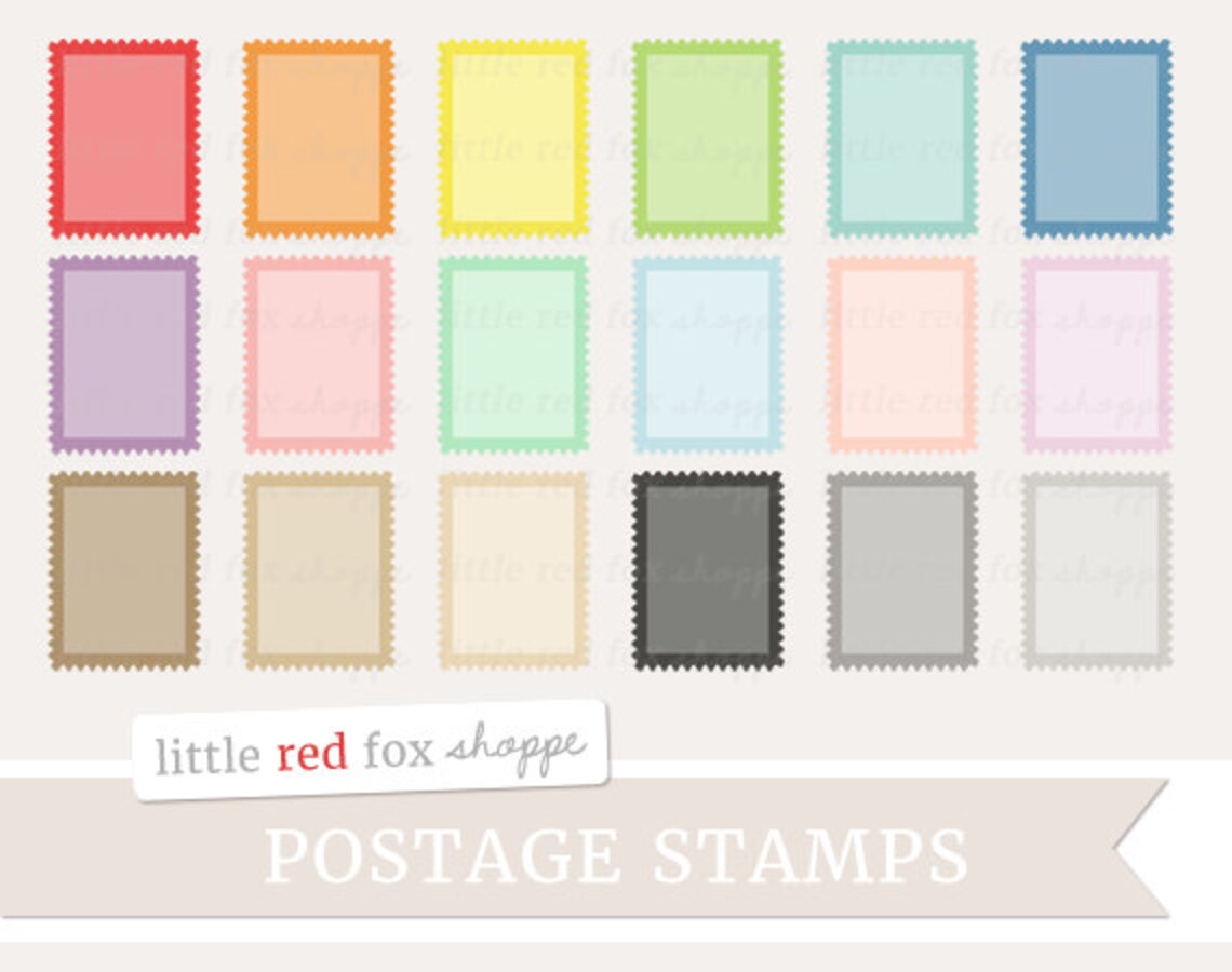 Postage Stamp Clipart, Mail Clip Art Post Office Postal Letter Happy ...