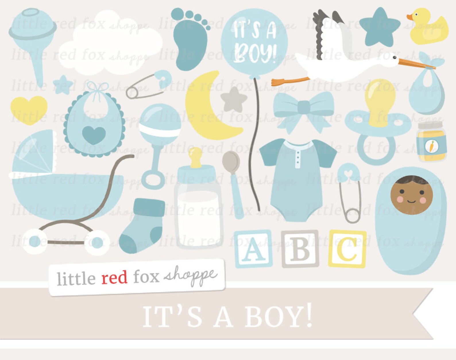 New Baby Clipart Baby Boy Clip Art Baby Shower Clipart - Etsy