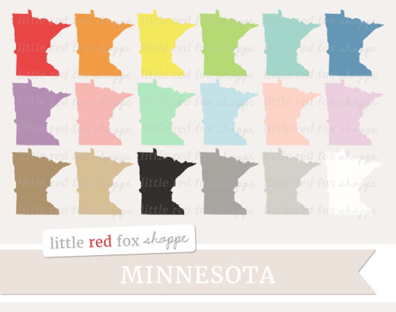 Minnesota Clipart, US State Clip Art, USA Clipart, State Clipart ...