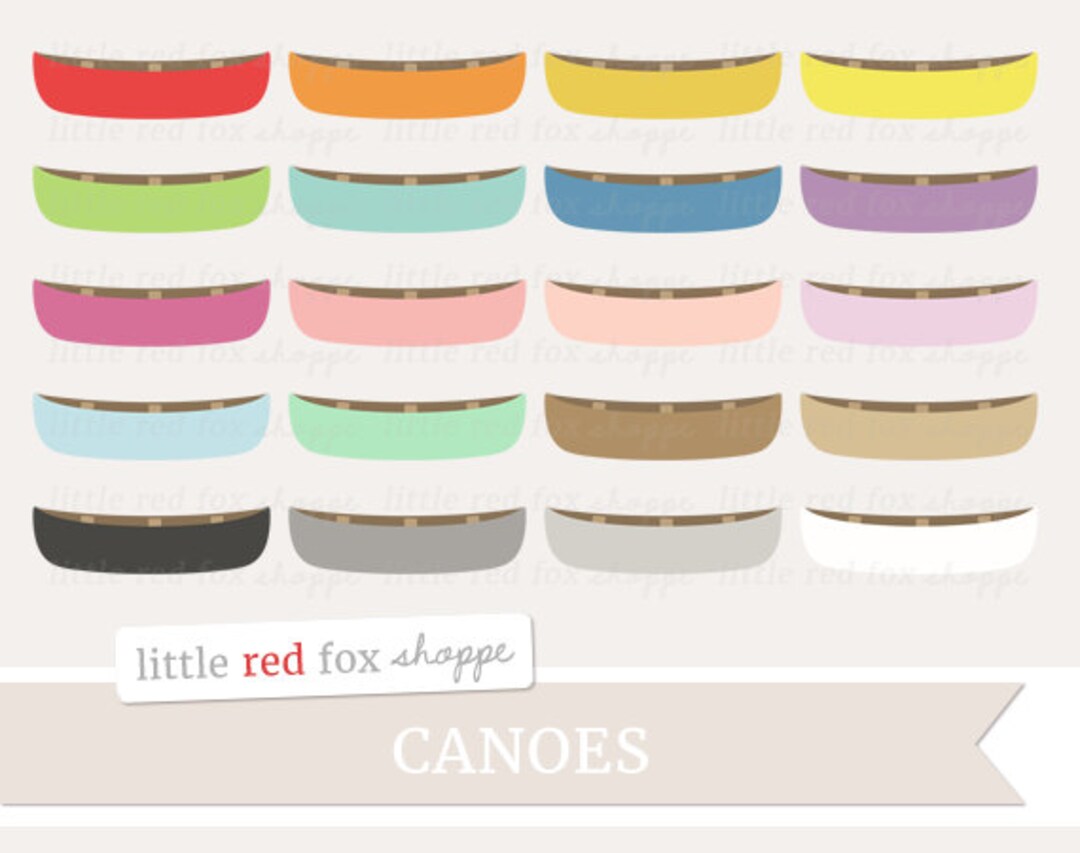 Canoe Clipart, Lake Clip Art Paddle Boat Camping Water Raft Sport ...