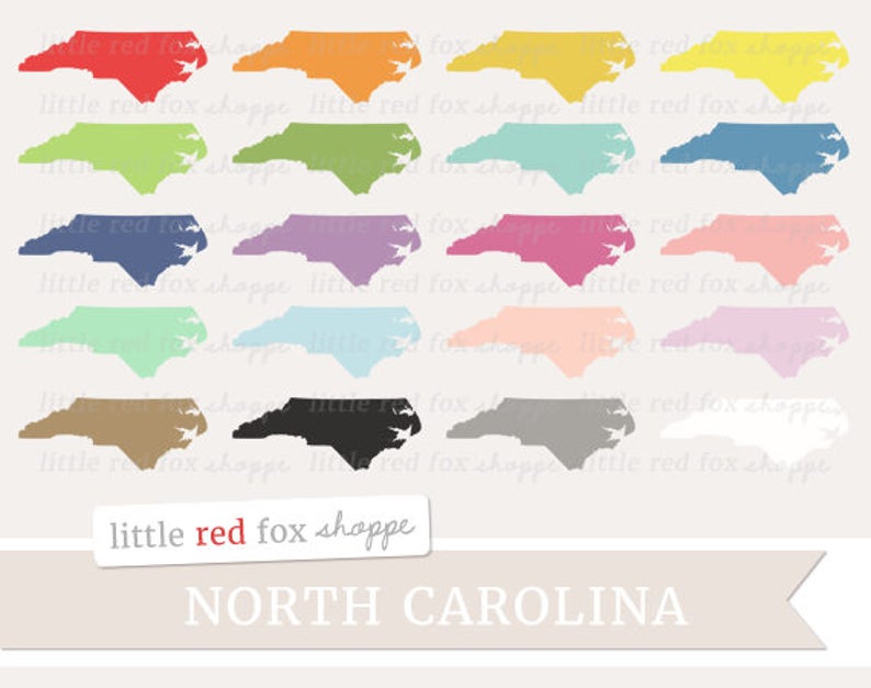 North Carolina Clipart, US State Clip Art, USA Clipart, State Clipart ...