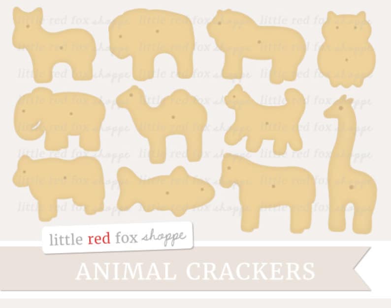 Animal Cracker Clipart, Cookie Clip Art Snack Treat Baking Bakery Kids ...