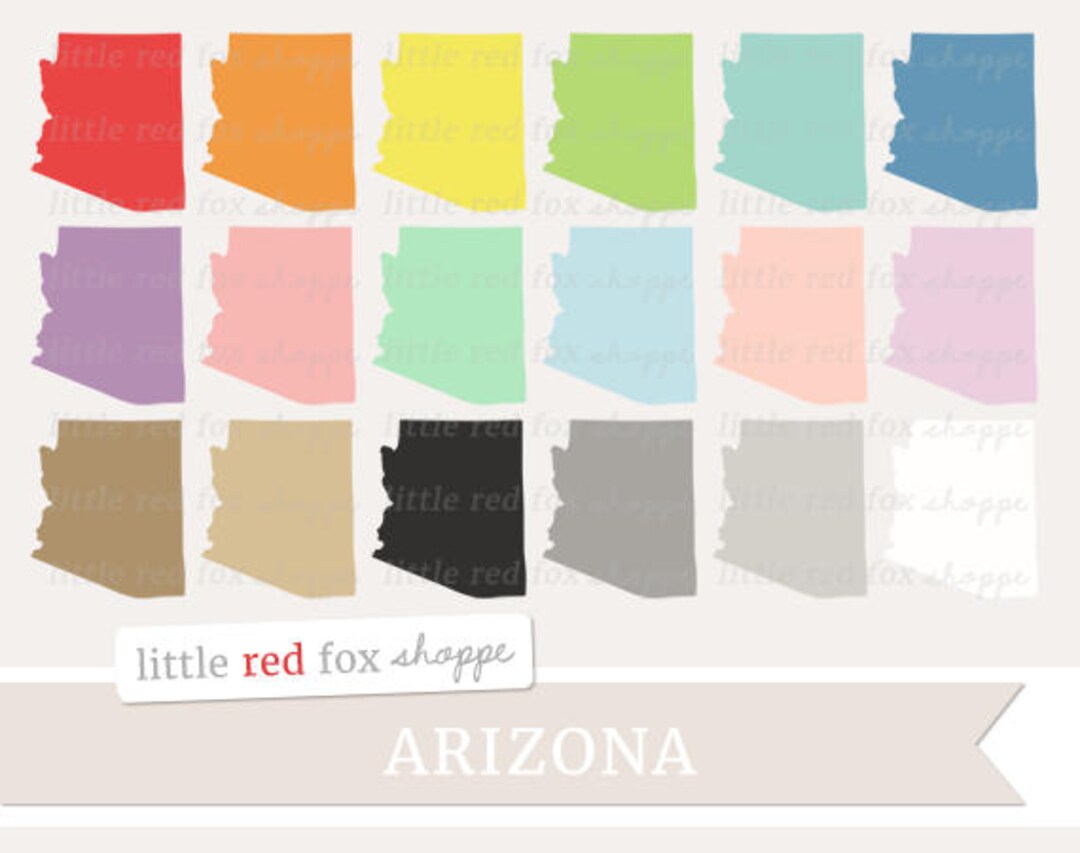 Arizona Clipart, US State Clip Art, USA Clipart, State Clipart, America ...