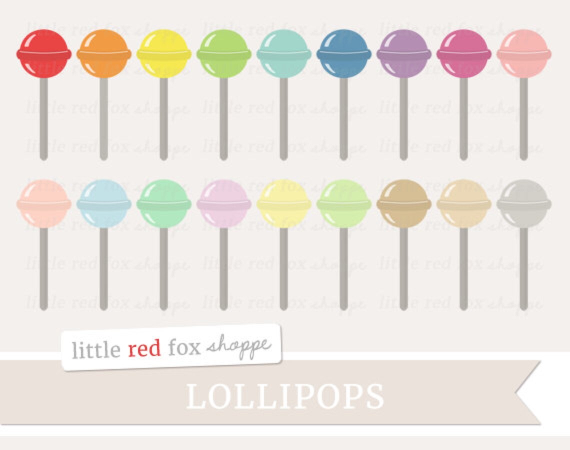 Lollipop Clipart Candy Clip Art Dessert Sweet Treat Baking | Etsy