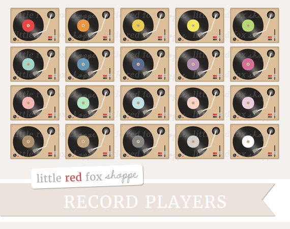 Record Player Clipart Music Clip Art Vinyl Record Clipart | Etsy