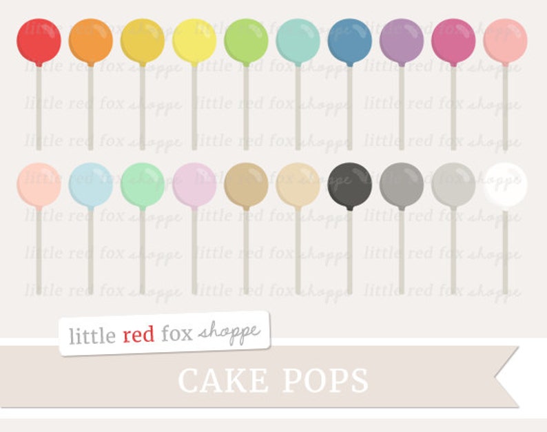Cake Pop Clipart Cake Ball Clip Art Baking Kitchen Bakery - Etsy