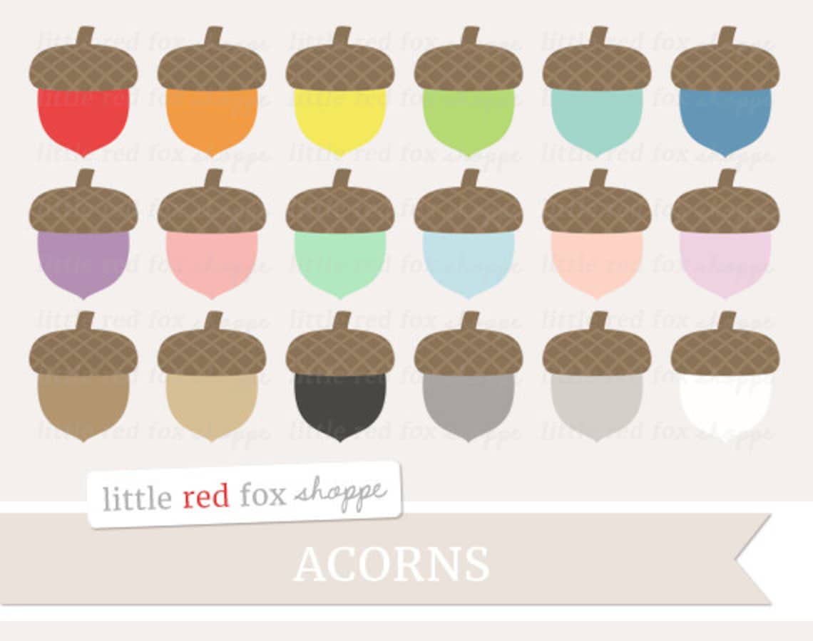 Acorn Clipart Nature Clip Art Fall Autumn Thanksgiving Nut - Etsy