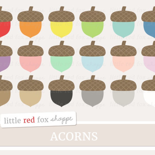 Acorn Clipart - Etsy