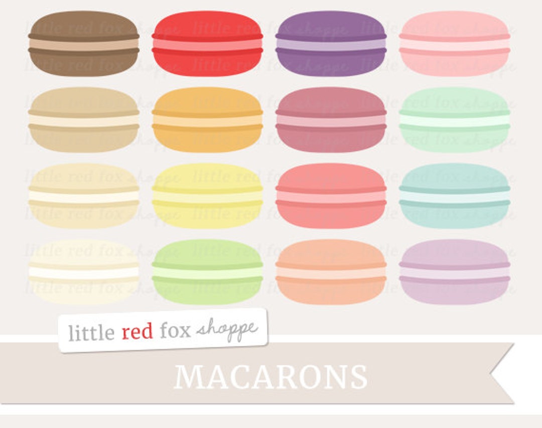 Macaron Clipart, French Macaroon Clip Art Sweet Dessert Pastry Baking ...
