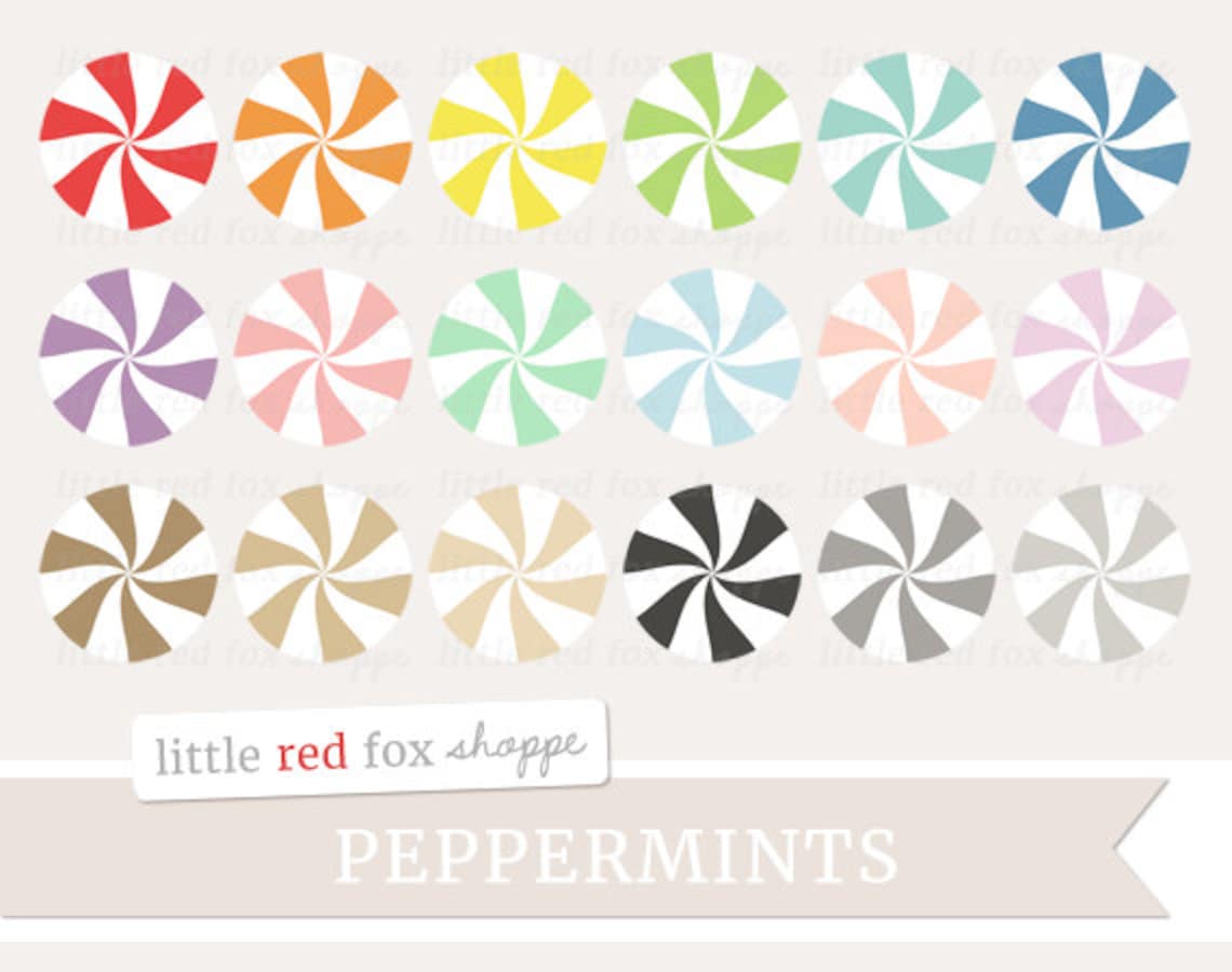 Peppermint Clipart Candy Clip Art Dessert Sweet Treat Baking | Etsy