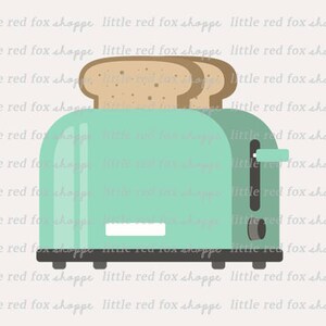 Toaster Clipart, Breakfast Clip Art, Kitchen Clipart, Appliance Clipart ...