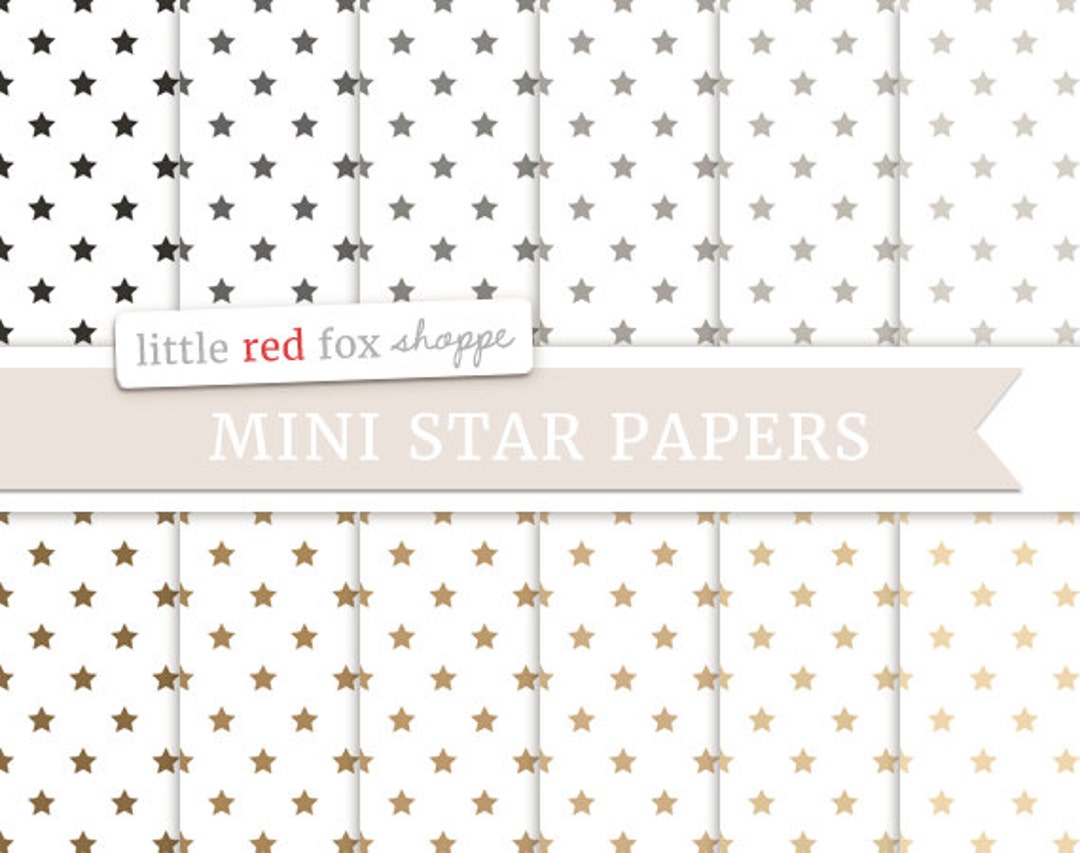 Mini Star Digital Papers, Natural Scrapbooking Backgrounds Wallpapers ...