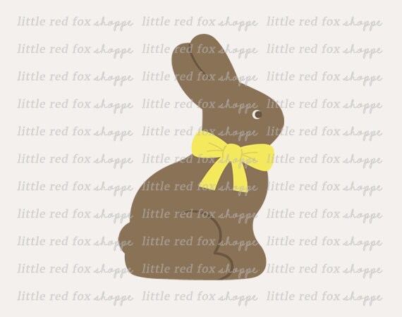 Chocolate Bunny Clipart Easter Clip Art Bunny Clipart | Etsy