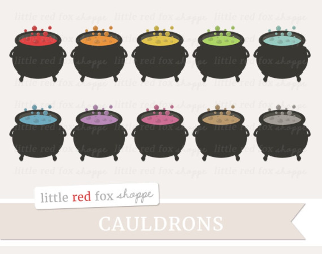 Cauldron Clipart, Halloween Clip Art Witch Potion Bubbles Spooky Fall ...