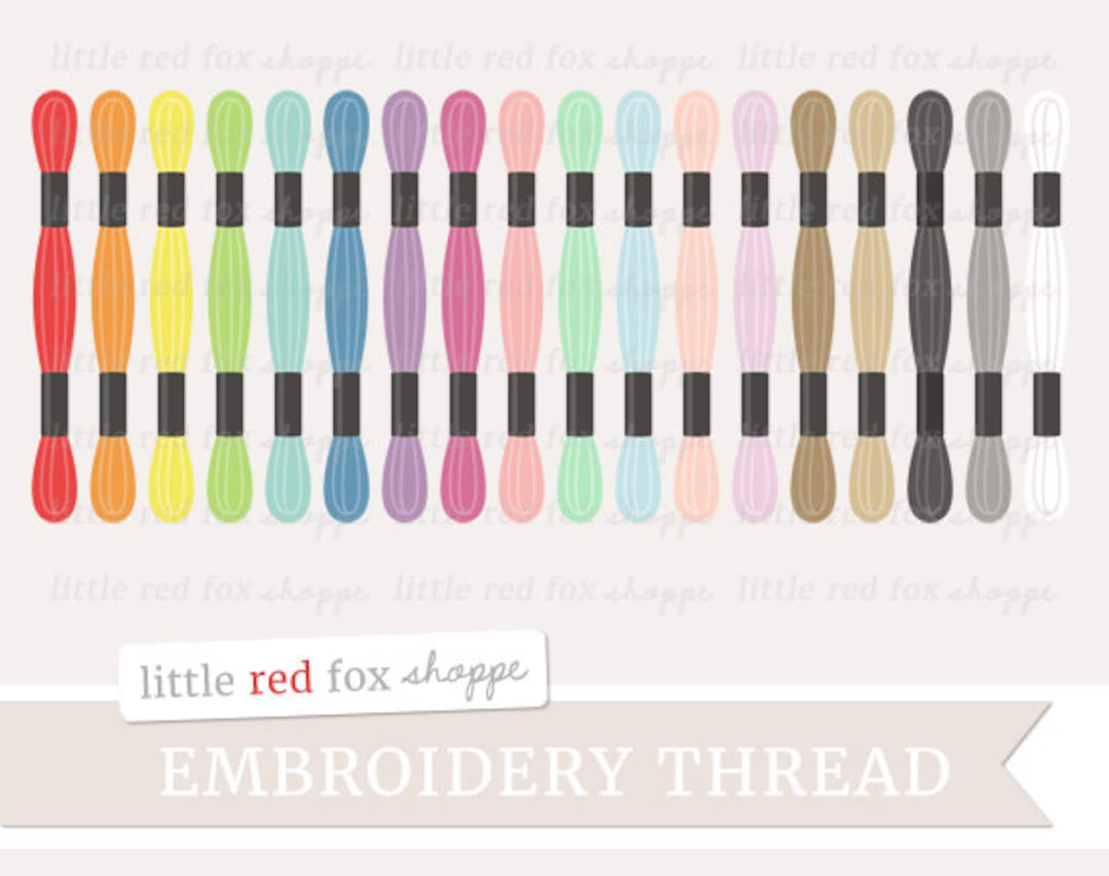 Embroidery Thread Clipart Cross Stitch Clip Art Sewing String - Etsy