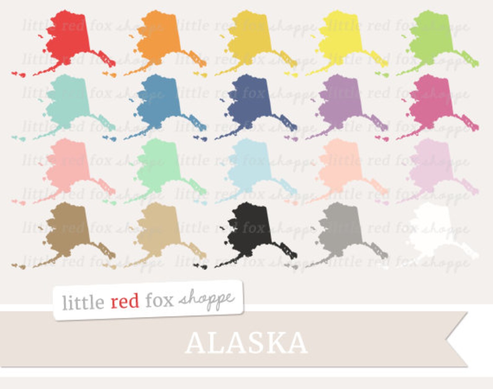 Alaska Clipart US State Clip Art USA Clipart State Clipart - Etsy