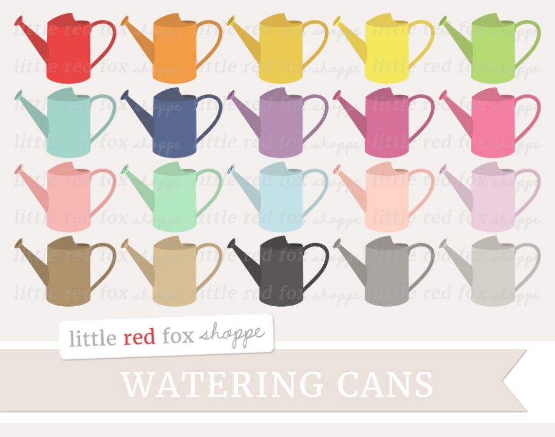 Watering Can Clipart, Gardening Clip Art, Garden Clipart, Plant Clipart ...