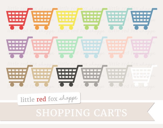 Grocery Shopping Cart Clipart