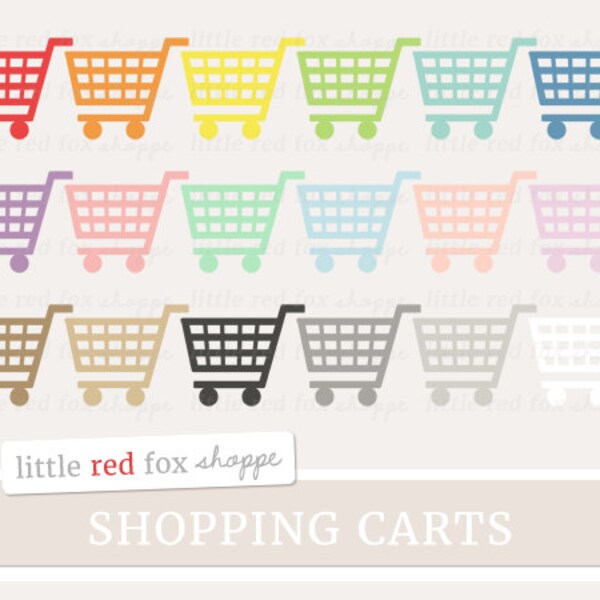 Grocery Cart Clipart - Etsy