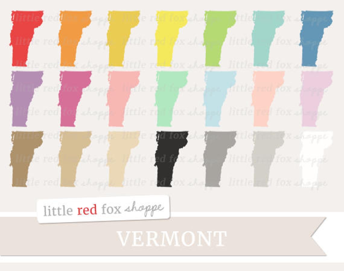 Vermont Clipart US State Clip Art USA Clipart State | Etsy
