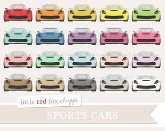 Cute Cars Digital Clip Art Funny Cars Clipart (Instant Download) - Etsy