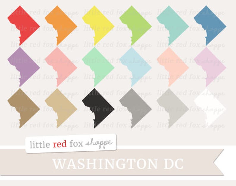 Washington DC Clipart, District of Columbia Clip Art, US State Clip Art ...