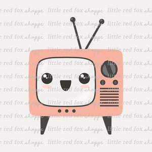 Retro TV Clipart, Vintage TV Clip Art, Television Clipart, Household ...