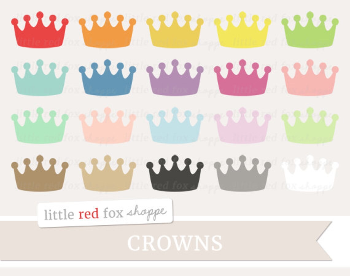 Crown Clipart Crowns Clip Art Fairytale Royal Princess Prince - Etsy