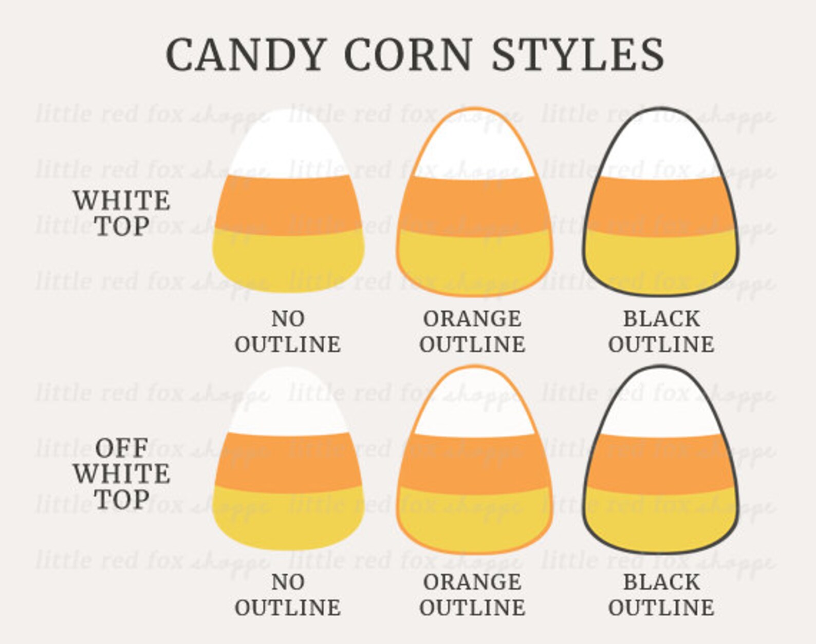 Kawaii Candy Corn Kit Clipart Halloween Clip Art Expression | Etsy
