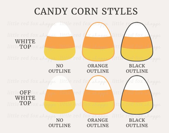 Kawaii Candy Corn Kit Clipart Halloween Clip Art Expression | Etsy