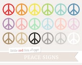 Peace Sign Clipart Symbol Clip Art Retro Hippie Hipster - Etsy