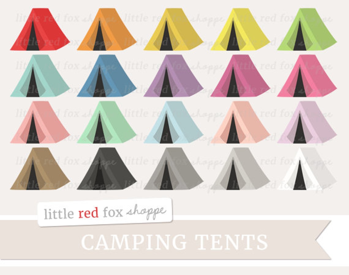 Tent Clipart Camping Clip Art Camp Fishing Outdoor Forest - Etsy