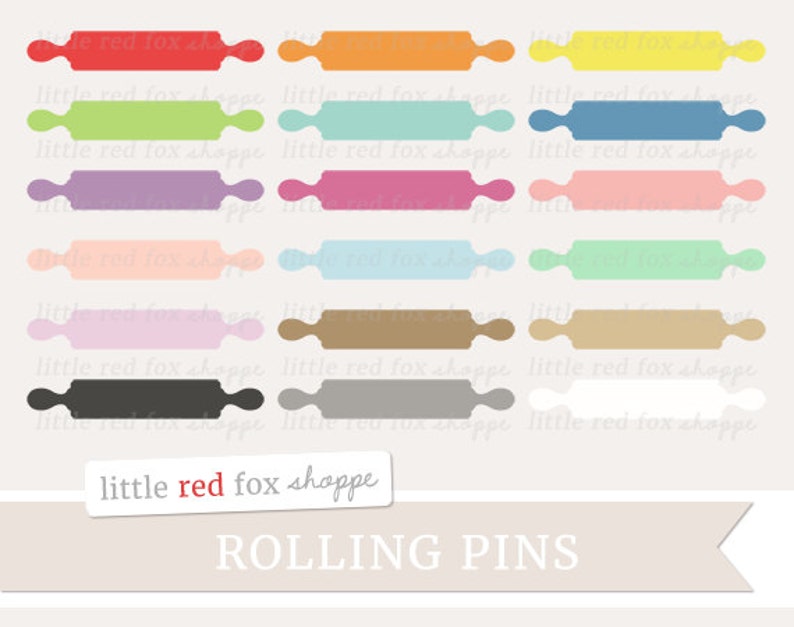 Rolling Pin Clipart Baking Clip Art Kitchen Bakery Cooking - Etsy