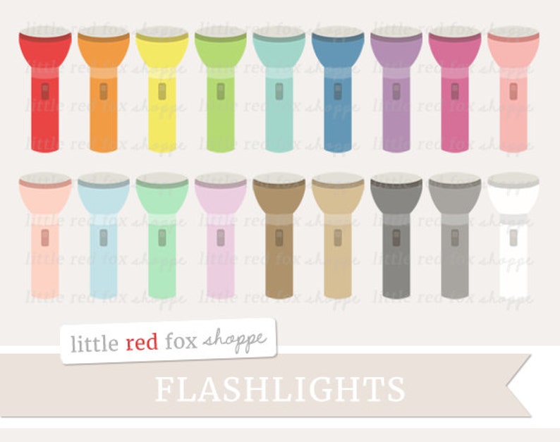 Flashlight Clipart Camping Clip Art Light Lamp Household - Etsy