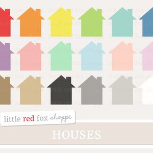 House Clipart Moving Clip Art Cottage Cabin Building Home | Etsy