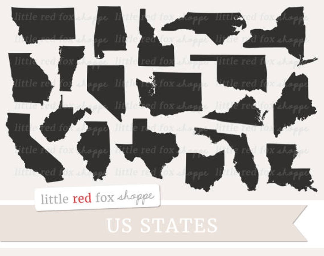 US State Clipart, State Clip Art, America Clipart, USA Clipart, United ...
